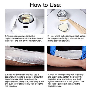 Hard Wax Bean, Depilatory Wax Bead 8.8oz Pearly Lustre Compact Professional Portable for Home for Face Underarm for Legs Bikini Area(Pearly Chamomile)