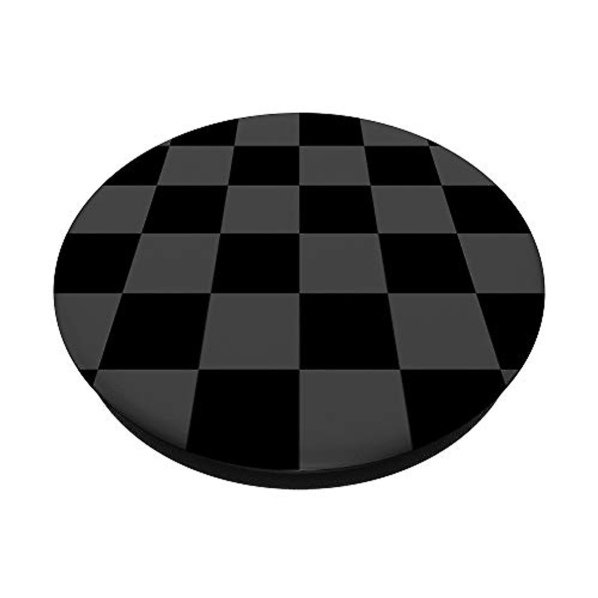 Checkered black and grey design checker print for Women men PopSockets Swappable PopGrip