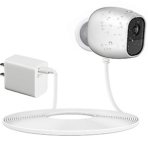 Power Cable 10Ft, Power Cord and Charger Adapter for Arlo Pro & Pro 2 and Arlo Go, Weatherproof Outdoor Indoor, Arlo Power Cable