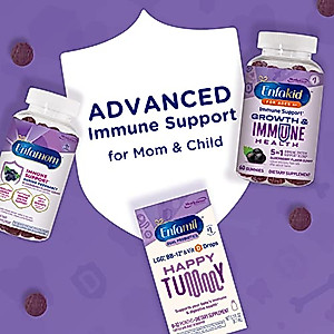 Enfakid Elderberry Daily Gummy Multivitamin: Vitamin C, D & E, Selenium & Zinc, Elderberry Flavored Immune Support Gummies for Kids, high in antioxidants, gelatin free & vegetarian, 60 count