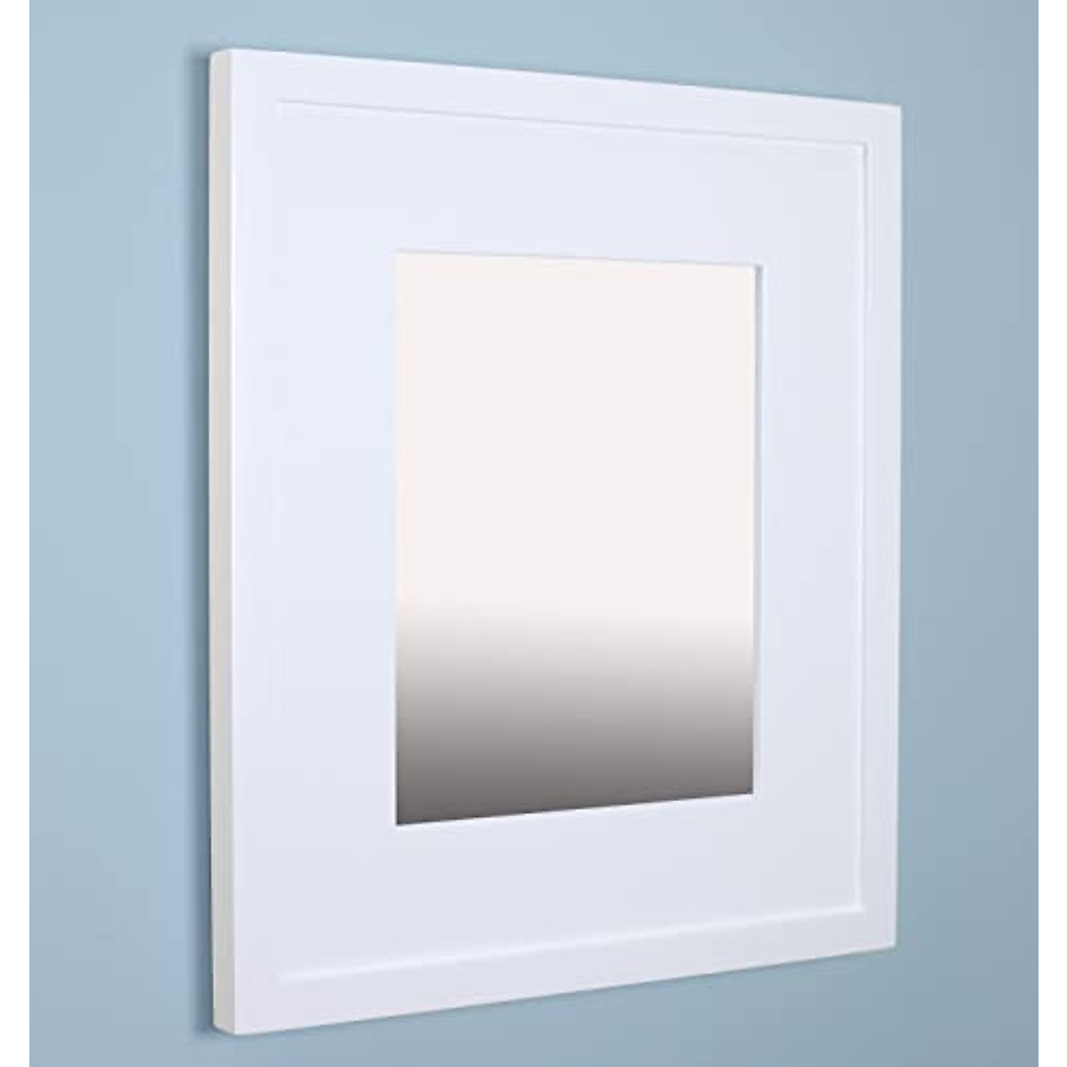 Fox Hollow Furnishings 11x14 Compact Portrait Recessed Mirrored Medicine Cabinet (White)