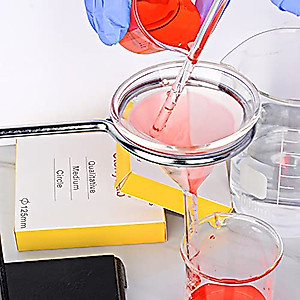 stonylab Qualitative Filter Paper, 125 mm Diameter Fast Speed Cellulose Filter Paper Circles, 25 Microns Particle Retention, 100 Packs