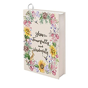 Flashideas Flowers and Rabbit Book Sleeve Protector for Bookwarm Lightweight Book Cover Protector for Paperbacks or Hardcover Books and Journals Gifts for Son Daughter