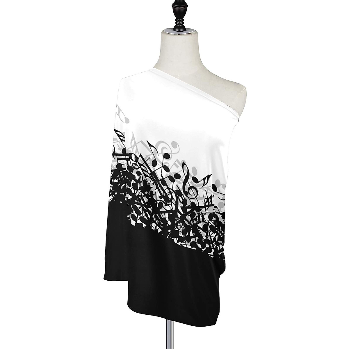 Stretchy Baby Car Seat Covers for Boys Girls Music Notes Infant Car Canopy Nursing Cover Breastfeeding Scarf