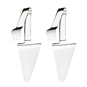 Hemoton 2pcs Stainless Steel Pizza Shovels Cheese Shovels Cake Spatulas Pizza Pie Server Cake Holder Transfer Triangular Spade Spatula for Cake Baking (Silver)