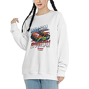 YINFA William Byron 24 Crewneck Sweatshirt Hoodie Pullover Long Sleeve Loose Lightweight Sport unisex White