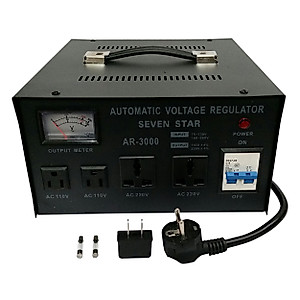 SEVENSTAR AR 3000 3000-Watt Heavy Duty Voltage Regulator/Stabilizer with Built-in Voltage Transformer