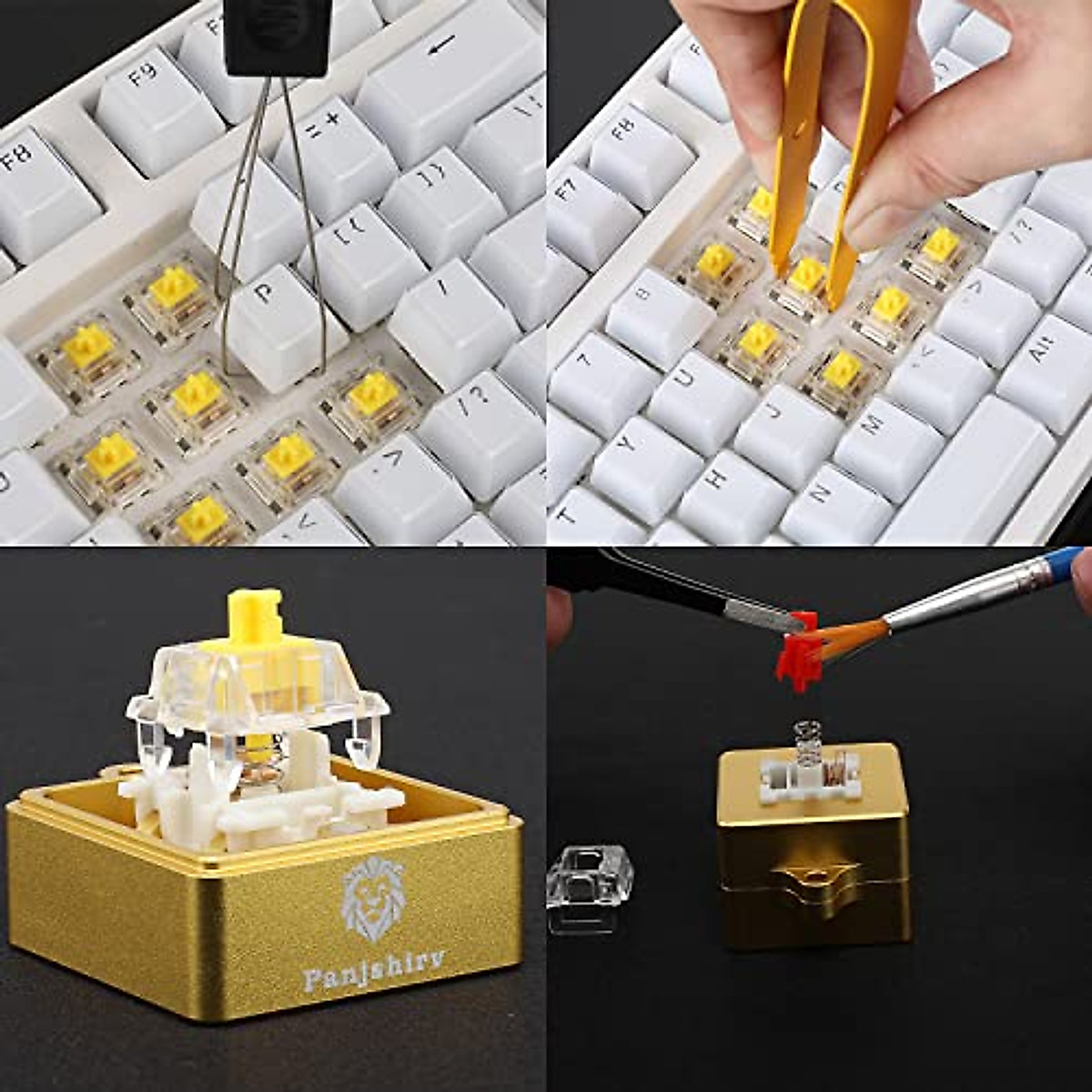 Panjshirv Mechanical Keyboard Switch Lubrication Tool Set Cherry Gateron Invyr TTC Kailh Switch Opener Lubrication Tool