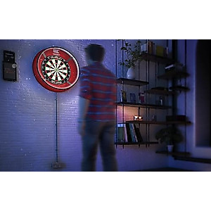 Target Darts Corona Vision Dartboard Lighting System, Black Frame | White LED Dart Board Surround Ring Light with Magnetic Feet | Shadow Eliminating Dartboard Light | Professional Darts Accessories