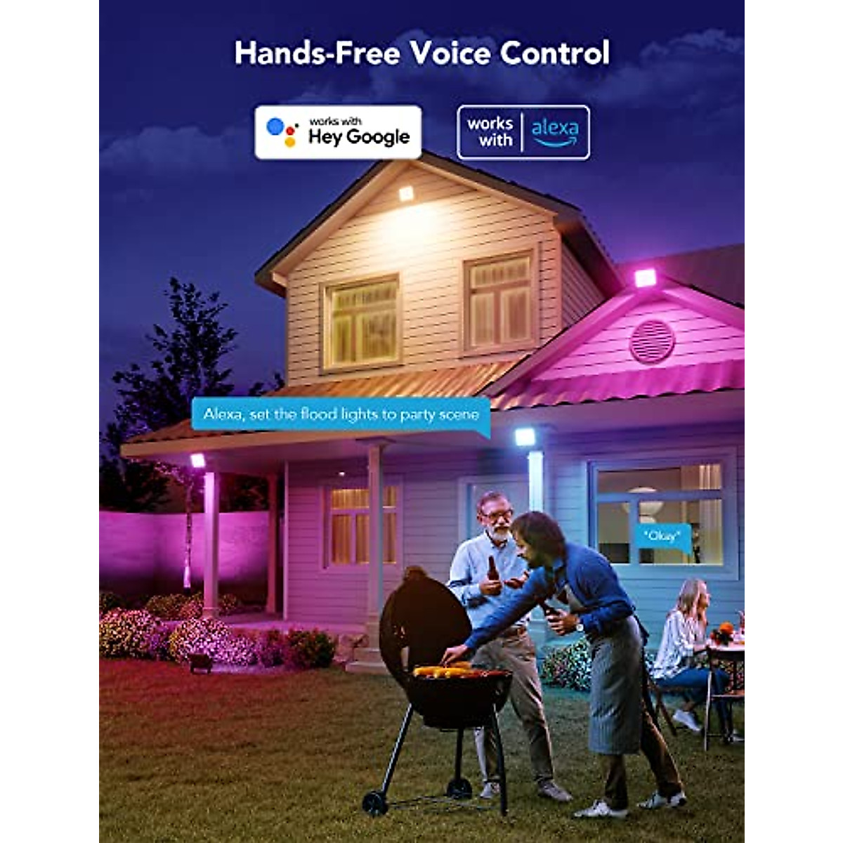 Govee Outdoor Lights, Flood Lights Uplight 2 in 1, LED Landscape Lighting, Low Voltage Landscape Lights, IP65 Pathway Lights with App Control, 35 Scene Modes, Patio Lights, Garden Yards, Wired 2 Pack