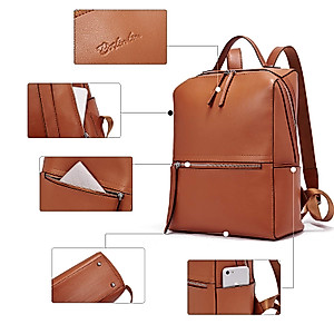 BOSTANTEN Genuine Leather Backpack Purse for Women Fashion Backpack Casual College Shoulder Bag Travel Backpack