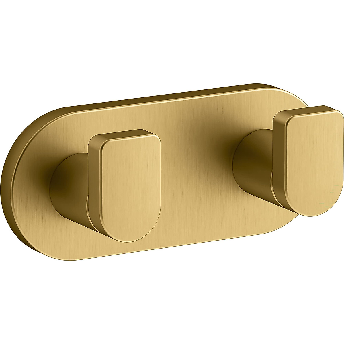 Kohler K73146-2MB Composed Double Robe Hook Rack Vibrant Brushed Moderne Brass