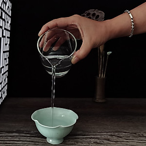 Tea Serving Sharling Pitcher Nice Solid Glass Gong Dao Bei for Kung Fu Tea 6.7 oz for Coffee Wine and Milk