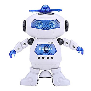 Hozee Lighting Robot Toy, Humanoid Robot Kid Robot Toy 360° Rotatable Interesting Robot Toy for Birthday Gift