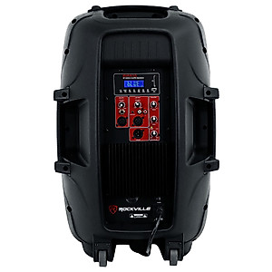 Rockville Professional Powered Active 800w DJ PA Speaker w Bluetooth, 15 inch (BPA15), Black