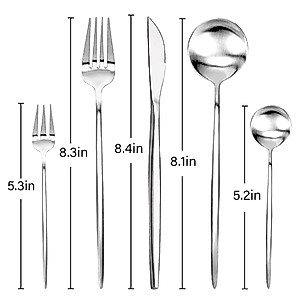LAIION 30Peices Silverware Set, Stainless Steel Flatware Set for 6,Cutlery Tableware set Include Spoons And Forks Set, Matte Gold Utensil Set, Stain Finish, Dishwasher Safe Silver Color