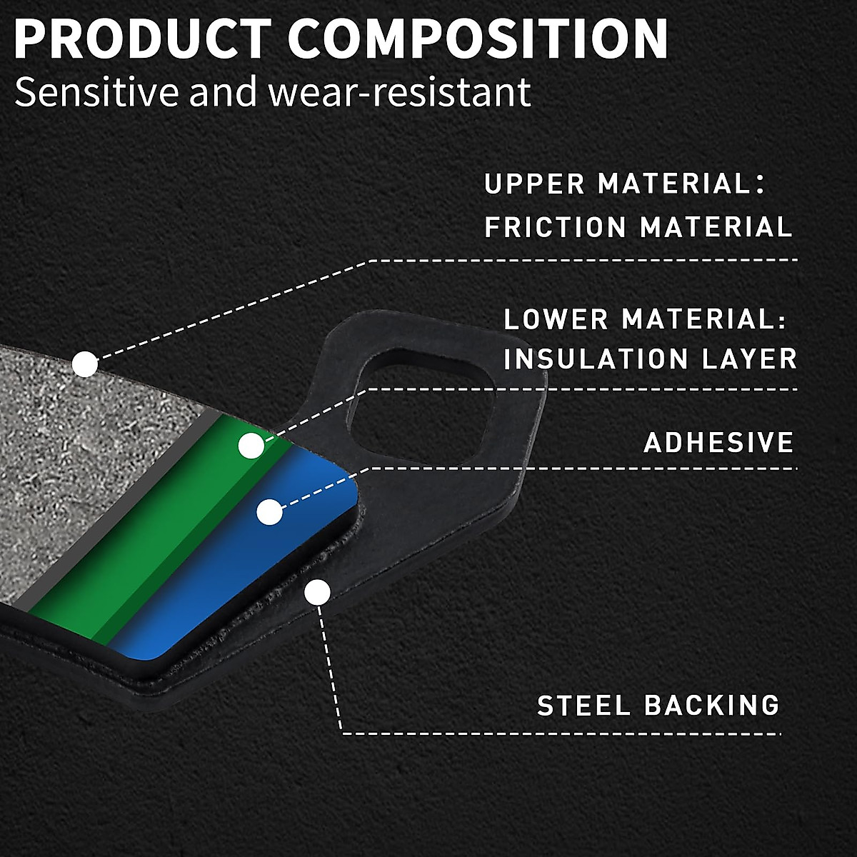 SOLLON Front and Rear Brake Pads for Arctic Cat 250 300 350 366 400 450 500 550 570 650 700 1000 Prowler 400 450 500 570 700 1000 Alterra Mud Pro Prowler Wildcat Trail 2004-2020