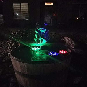 superdream Floating Solar Lily Pads Lights for Pond Decor