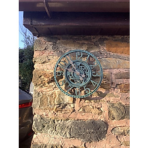 KRNYKJ Outdoor/Indoor Wall Clock Waterproof, Silent Non Ticking 12 Inch Clock Decor Clock for Patio, Garden, Pool or Hanging Outside