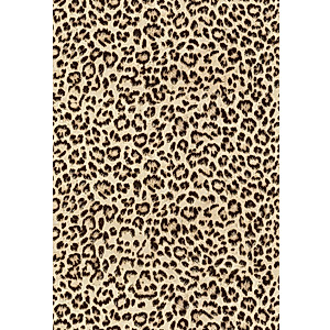 Simon&Siff Leopard Peel and Stick Wallpaper 17.3"x60" Black/Brown Vintage Animal Removable Wallpaper Renter Friendly Waterproof Modern Contact Paper for Bedroom Bathroom Cabinet