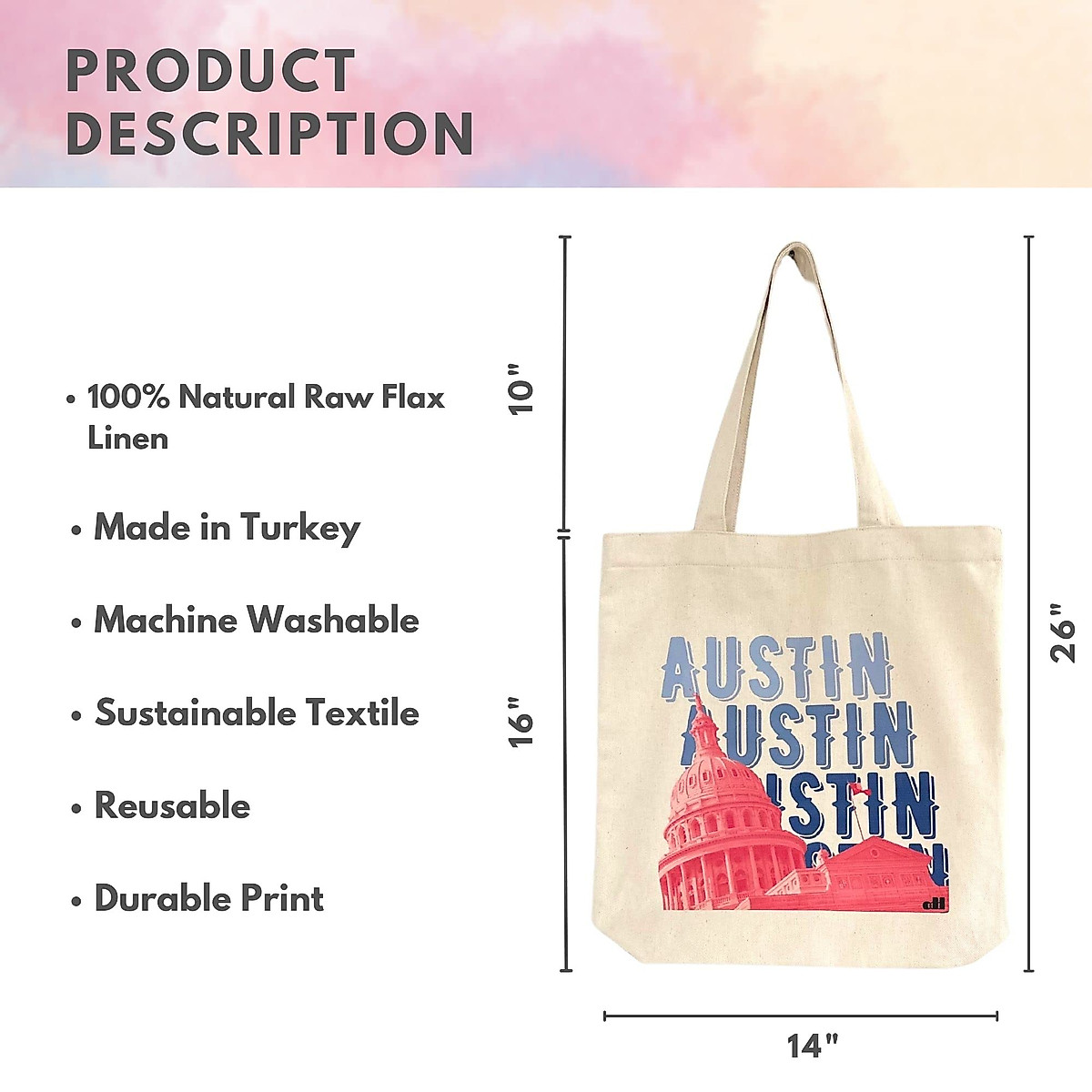 ODD Story Canvas Tote Bag for Women, Shoulder Laptop Bag for Work, Aesthetic Tote Bag for Everyday, Reusable Shopping Bag