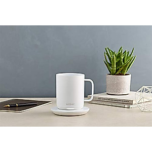 Ember Temperature Control Smart Mug 2, 10 Oz, App-Controlled Heated Coffee Mug with 80 Min Battery Life and Improved Design, White