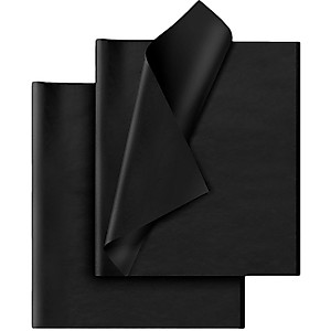 Hlonon Black Tissue Paper for Gift Bags - 30 Sheets of Black Wrapping Tissue Paper Bulk Packaging Paper for Weddings Birthday DIY Project Christmas Gift Wrapping Crafts Decor (14 x 20 Inch)