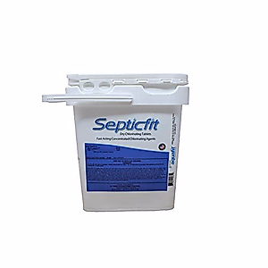 Septicfit Septic Chlorine Tablet - 55 Tablet Pail - 18.8 lbs - NOT for USE in Swimming Pools