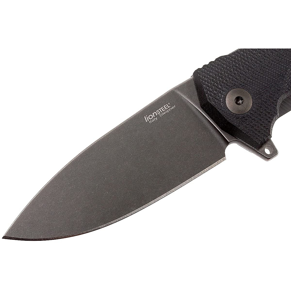 LionSTEEL KUR Folding EDC Pocket Knife, Full Sized Folder, Sleipner Steel Blade, G10 Handles – Lightweight Daily Carry Tool, Black G10 Black Blade