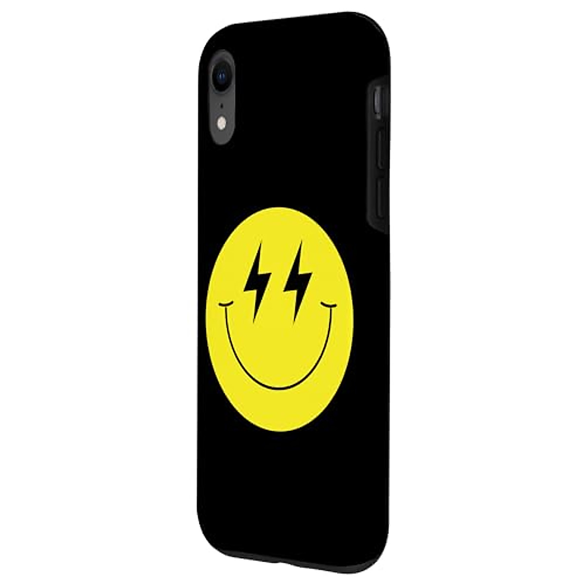 iPhone XR 70s Cute Lightning Bolt Eyes Yellow Happy Smiling Smile Face Case
