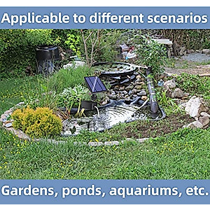 Solar Aerator Air Pump/Oxygenator for Fish Tank and Pond, 2.5w, No Noise Design with Oxygen Pipe and 3 Air Bubble Stones, Oxygen Supply for Various Tanks/Pond/Aquarium/Gardening Water Circulation