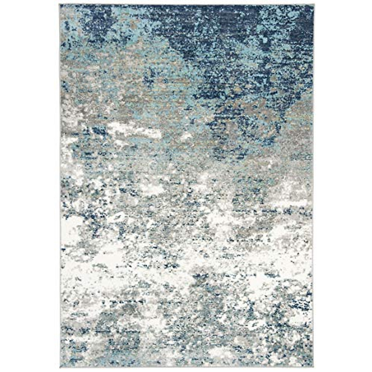 SAFAVIEH Jasper Collection 5' Square Grey/Blue JSP107G Modern Abstract Non-Shedding Living Room Bedroom Area Rug