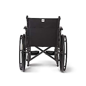 Medline Strong and Sturdy Wheelchair with Desk-Length Arms and Swing-Away Leg Rests for Easy Transfers, 16” Seat