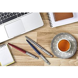 Parker Jotter London Trio Discovery Pack: Ballpoint Pen (Royal Blue), Gel Pen (Red Kensington) & Mechanical Pencil (Stainless Steel)