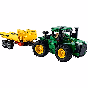LEGO Technic John Deere 9620R 4WD Tractor Toy 42136 Building Toy - Collectible Model with Trailer, Featuring Realistic Details, Construction Farm Toy for Kids Ages 8+