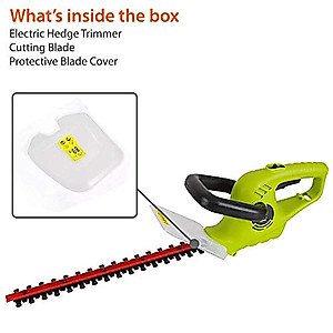 SereneLife Corded Electric Handheld Hedge Trimmer - 4 Amp Electrical High Powered Hand Garden Trimmer Tool w/ 18 Inch Blade, 10 Ft Long Cord - Trims Bush, Shrub, Grass, Small Tree Branch PSLHTRIM52