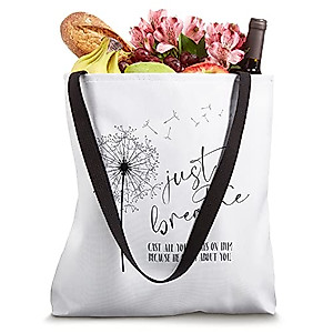 Just Breathe Dandelion Vintage Wildflowers Tote Bag