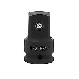 VictorsHome Impact Socket Adapter and Reducer 1/2 Inch Drive F to 1 Inch M, Chrome Molybdenum Steel Converter for Auto Construction