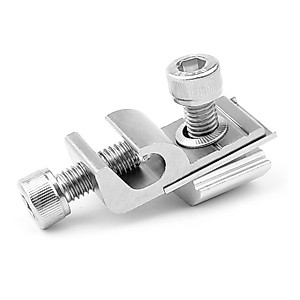 10 Pcs Solar Panel Photovoltaic Grounding Lug Cable Clamps, Solar Panel Fasteners Clips for Solar Mounting Cable Clamps with Nuts and Bolts for RV, Boat, Roof