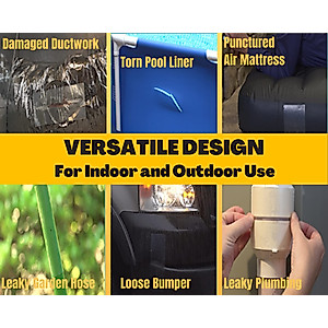 Bell+Howell Alien Shield Transparent Sealing Tape Waterproof Repair Tape Adhesive Strips Patch Tape to Repair Tears, Cracks, and Leaks, 3 Rolls Total 15 Feet Rolls x 4” Width As Seen On TV