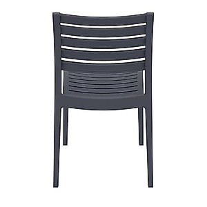 Compamia Ares Outdoor Patio Dining Chair in Dark Gray (Set of 2)