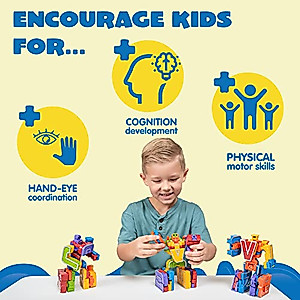 JOYIN Alphabet Robots Toys for Kids, ABC Learning Toys, Alphabots, Letters, Toddlers Education Toy, Carnival Prizes, Christmas Toys, Treasure Box and Prize for Classroom