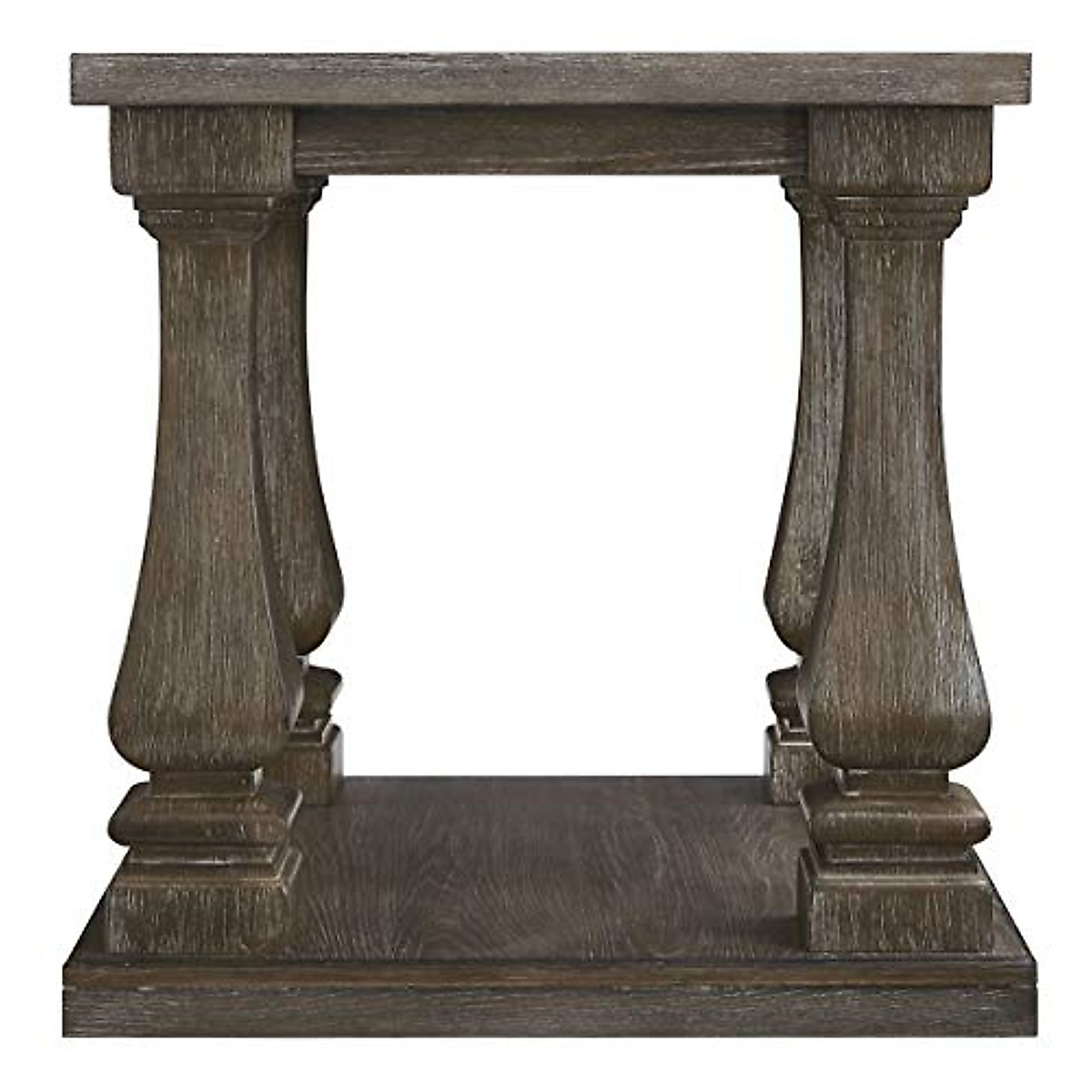 Signature Design by Ashley Johnelle Modern Country Rectangular End Table, Weathered Brown