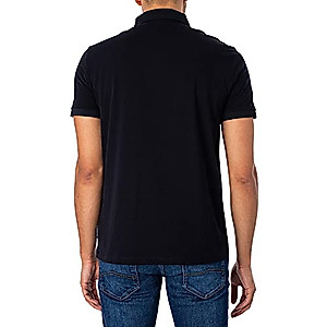 A|X ARMANI EXCHANGE Men's Short Sleeve Contrast Logo Jersey Polo, Navy, XXL