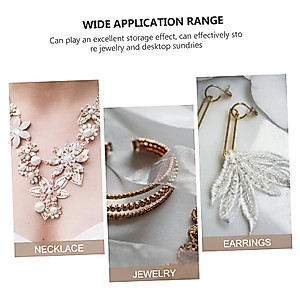 Veemoon 1pc Jewelry Storage Tray Jewelry Plate Jewelry Tray Metal Earring Plate Metal Jewelry Dish Jewelry Trinket Ring Display Crystals Bracelet Multi-function Tray Container Round Iron