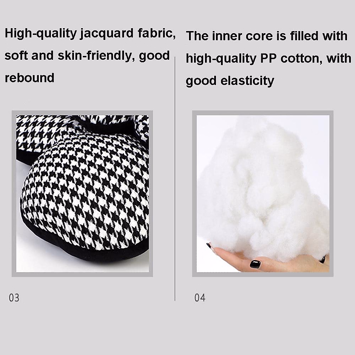 HGUIM Car Neck Pillow, Seat Pillow Houndstooth Float Neck Pillow Pillow Four Seasons GM Decorative (Black)