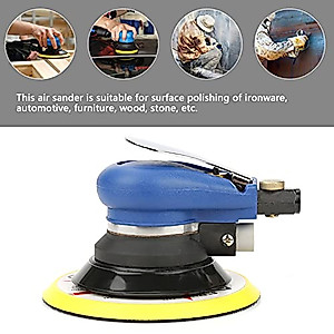 Random Orbital Sander Pneumatic Sander AT-980,for Polishing of Ironware,Automotive,Furniture,Wood,for Deal with Various Rough Surface,for Home Factory Use(6 inches)