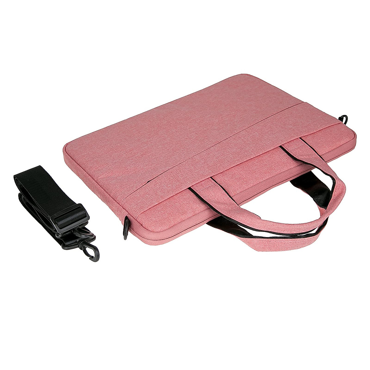 RAINYEAR 13 Inch Laptop Sleeve Shoulder Bag Compatible with MacBook 13.6" M2 A2681, 13.3 Air Pro M1/M2 A2338 A2337, 13.3" Chromebook Notebook Messenger Bag Carrying Case Briefcase for Men Women, Pink