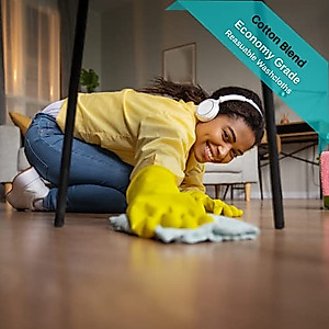 GOLD TEXTILES 48 Pack Economy White Washcloths Set (12x12 inches) - Cotton Blend Commercial Grade Cleaning Rags, Quick Drying & Soft Face Cloths, Fingertip Towels for Bathroom, Spa, Gym, and Kitchen