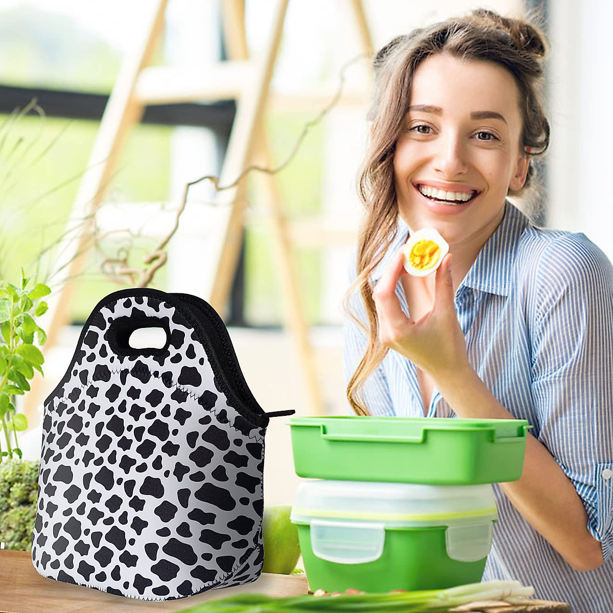 goiealeaes Neoprene Lunch Bag, Thick Insulated Lunch Box - Durable & Waterproof Lunch Tote With Zipper For Outdoor Travel Work School，Men,Women,Office……